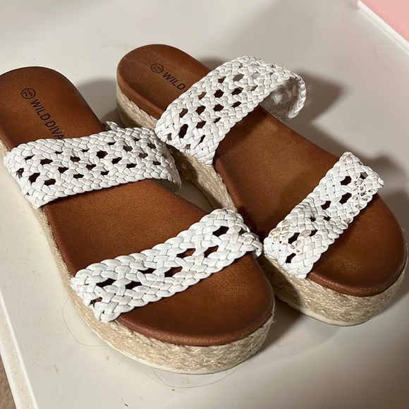 Shoes | Basket Weave Platform Sandals | Poshmark